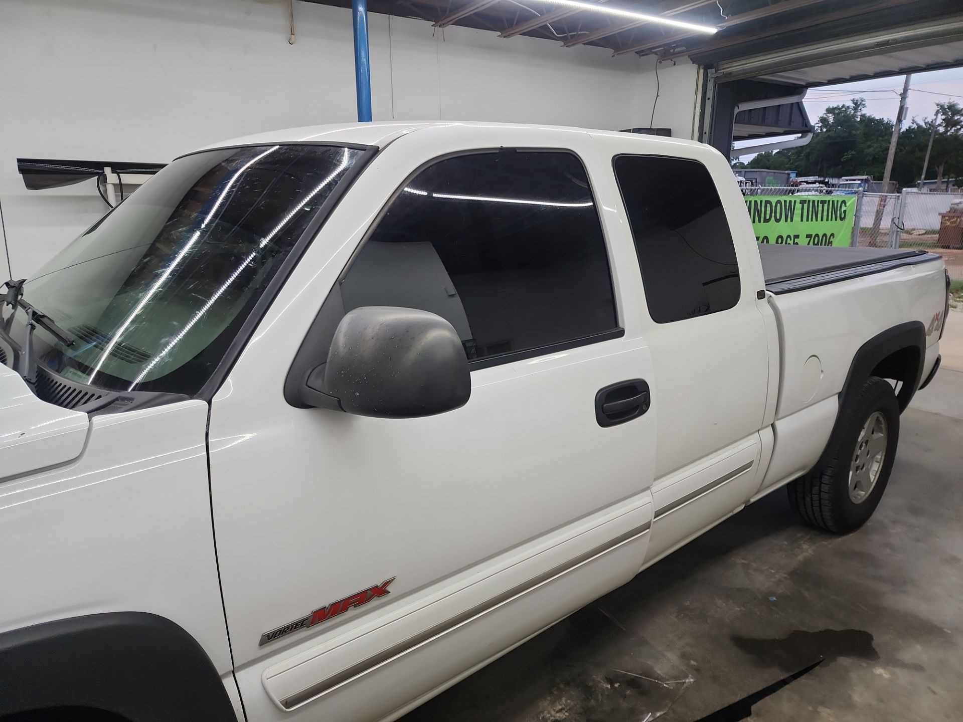 Chevy Silverado film tinting in Pensacola - T's Window Tinting