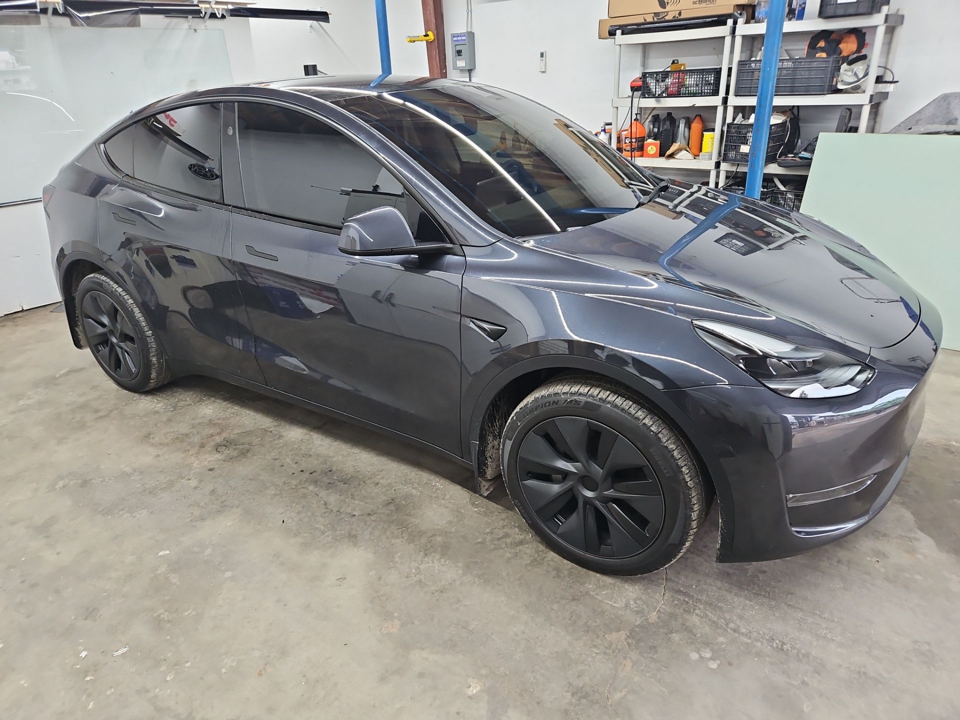 Tesla Model Y window tinting in Pensacola FL - T's Window Tinting