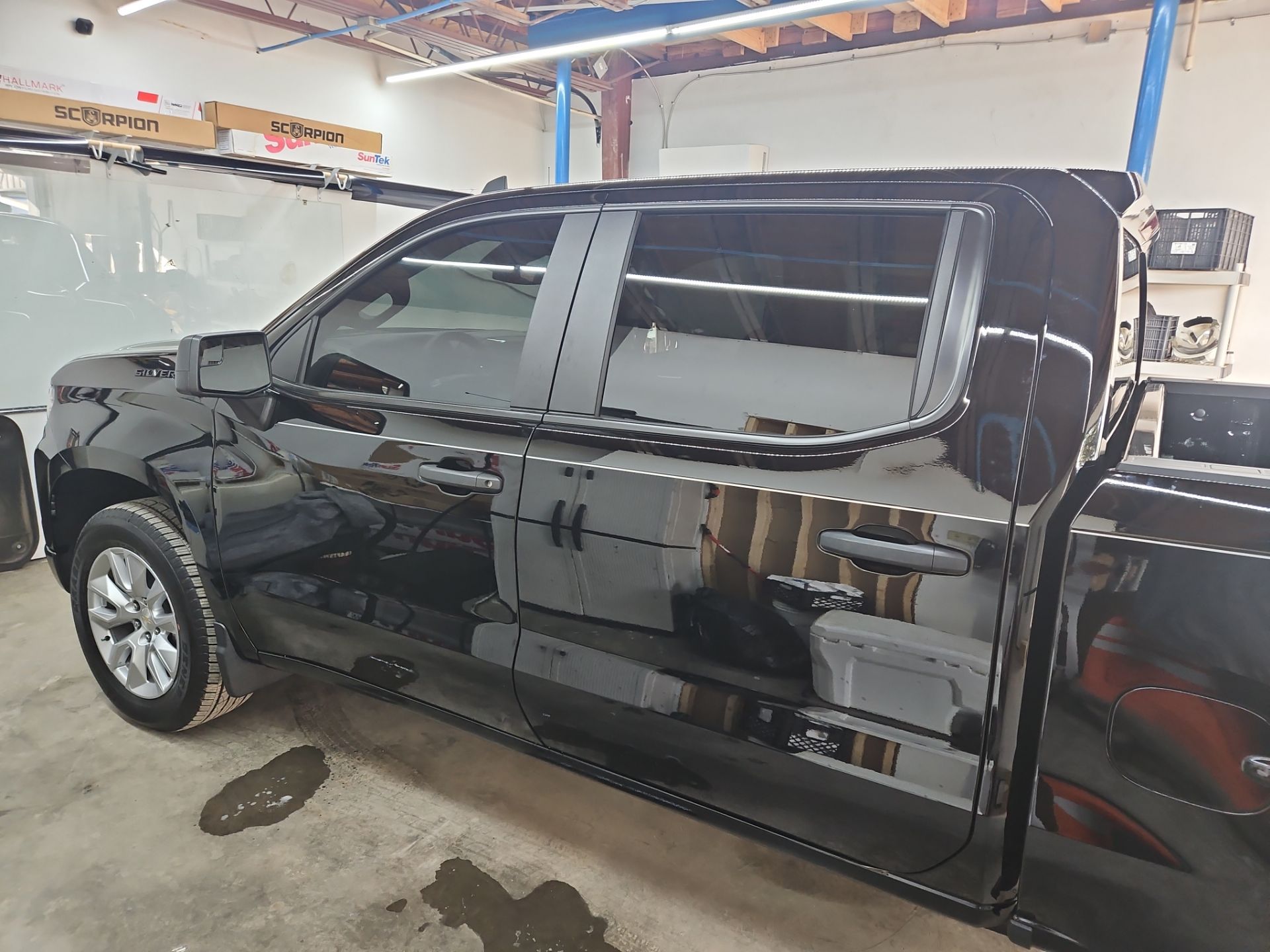 Chevy Silverado window tinting in Pensacola FL - T's Window Tinting